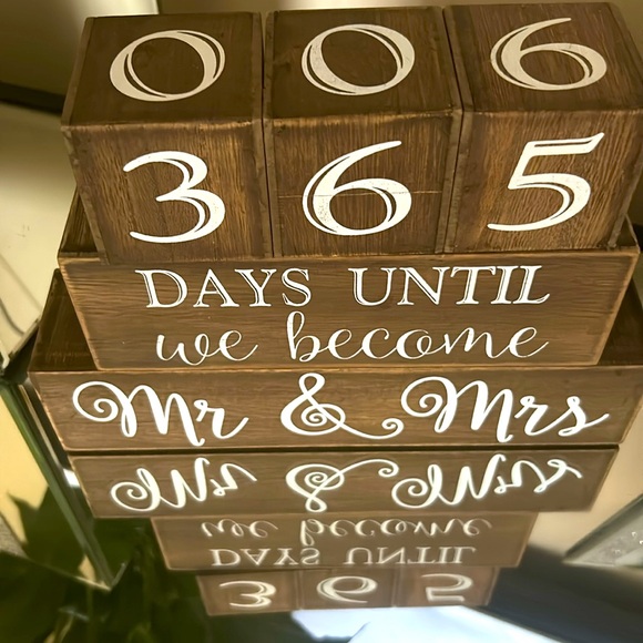 Wedding | Other | Wedding Count Down Sign Number Blocks | Poshmark
